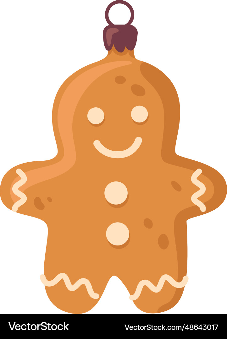 Vintage christmas tree man toy Royalty Free Vector Image