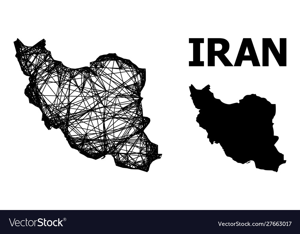 Web map iran Royalty Free Vector Image - VectorStock