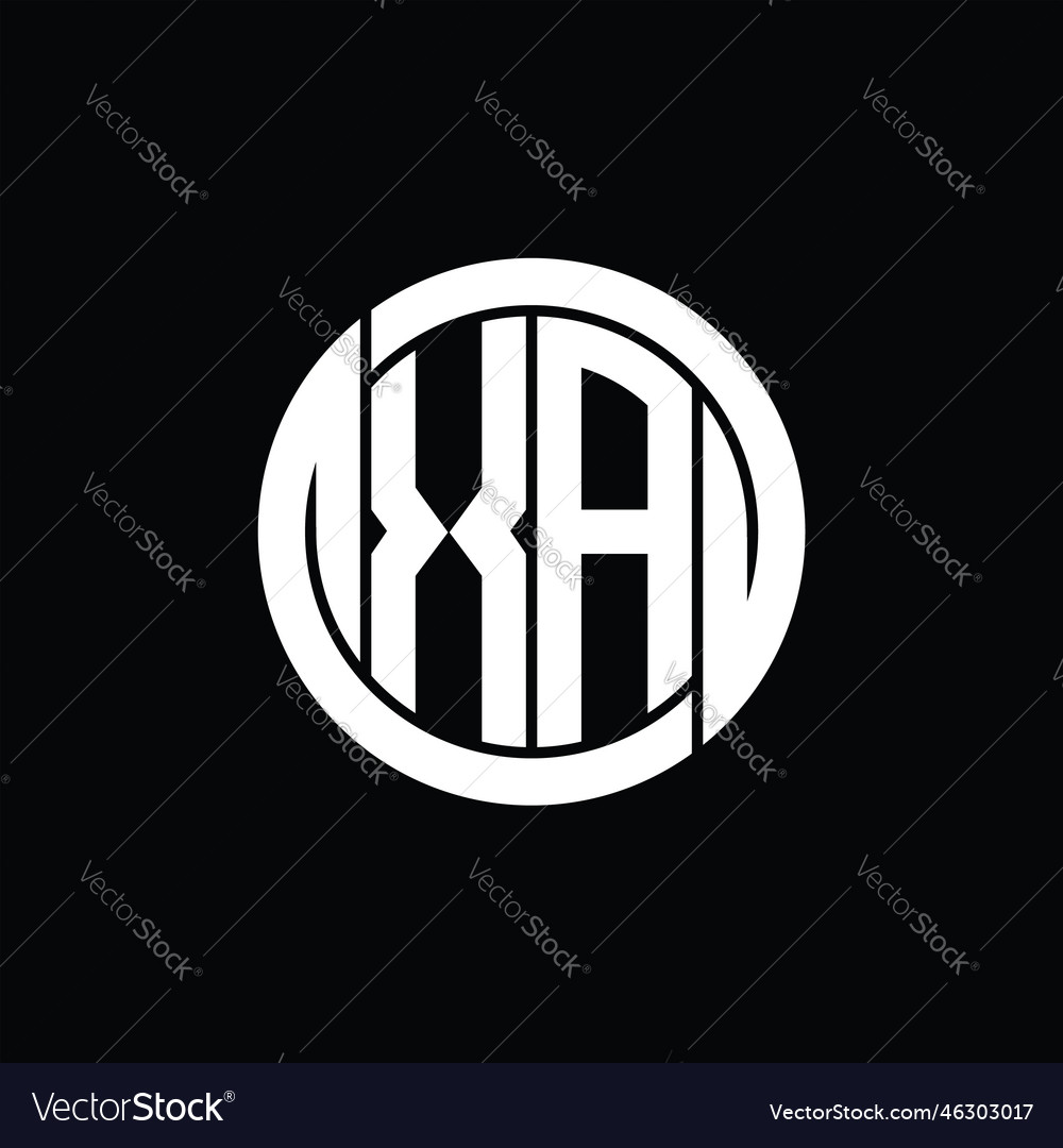 Xa logo monogram shield inside circle shape Vector Image
