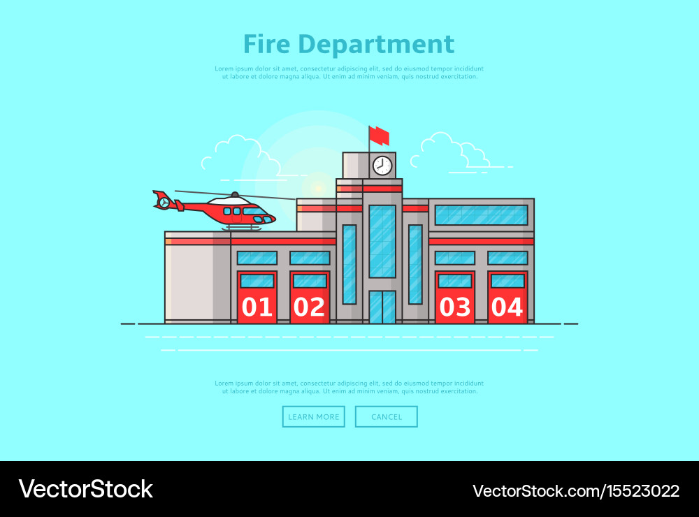 Concept of fire department Royalty Free Vector Image