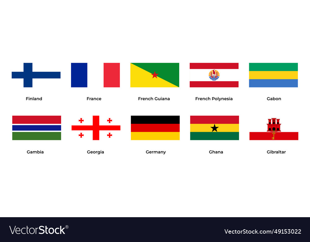 Countries national flag Royalty Free Vector Image