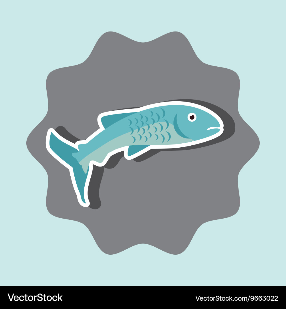 Fish meat isolated icon design Royalty Free Vector Image