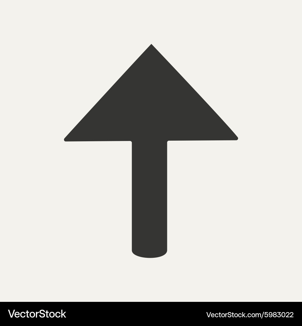 Flat in black and white mobile application arrow Vector Image