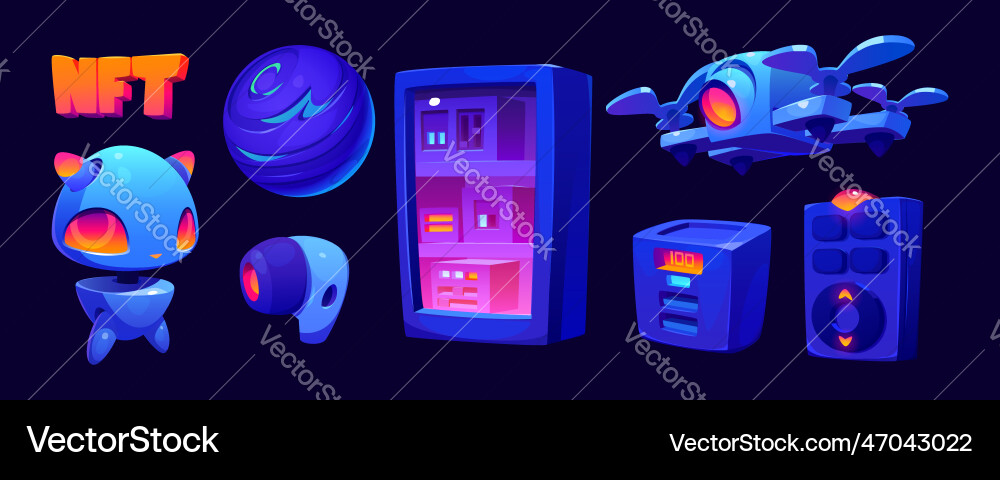 Future digital technologies concept Royalty Free Vector