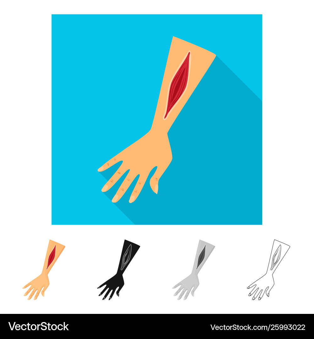 Injury and arm symbol Royalty Free Vector Image