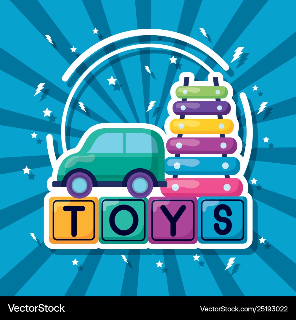 Kids toys design Royalty Free Vector Image - VectorStock