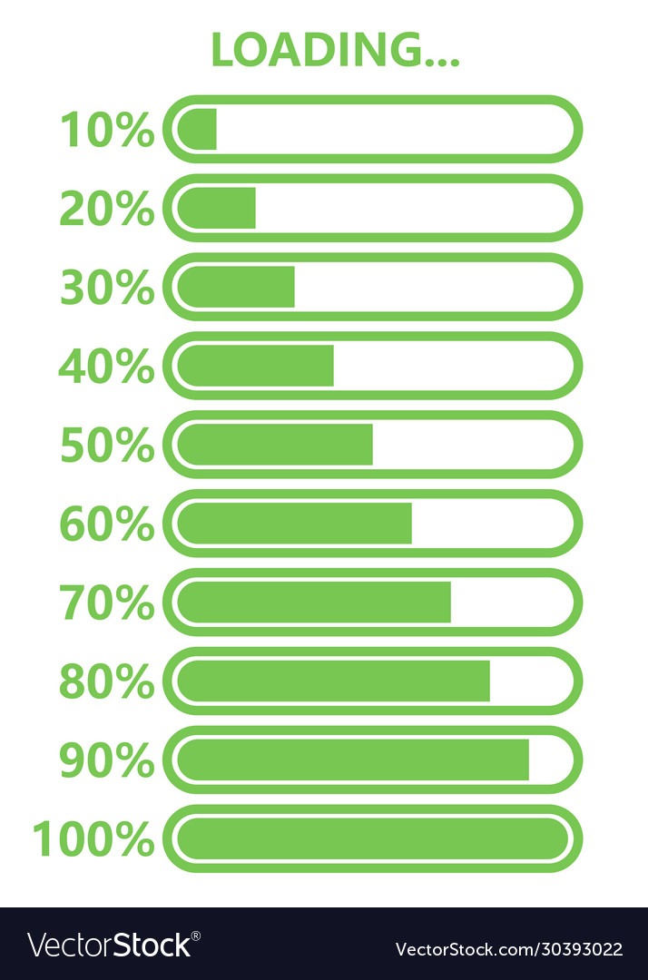 Loading set Royalty Free Vector Image - VectorStock