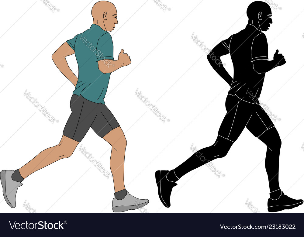 Marathon runner Royalty Free Vector Image - VectorStock