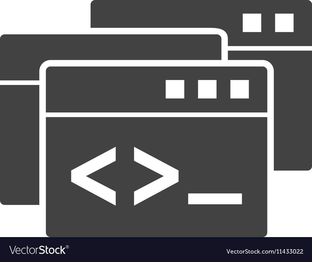 Programming windows Royalty Free Vector Image - VectorStock