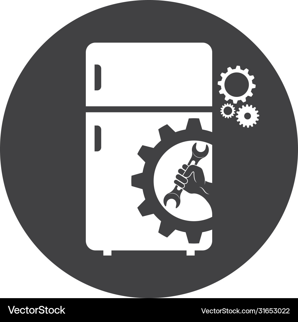 Refrigerator repair and service design Royalty Free Vector