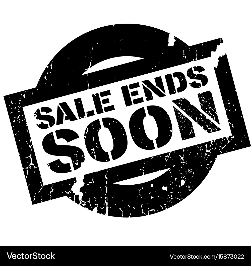 Sale ends soon rubber stamp Royalty Free Vector Image