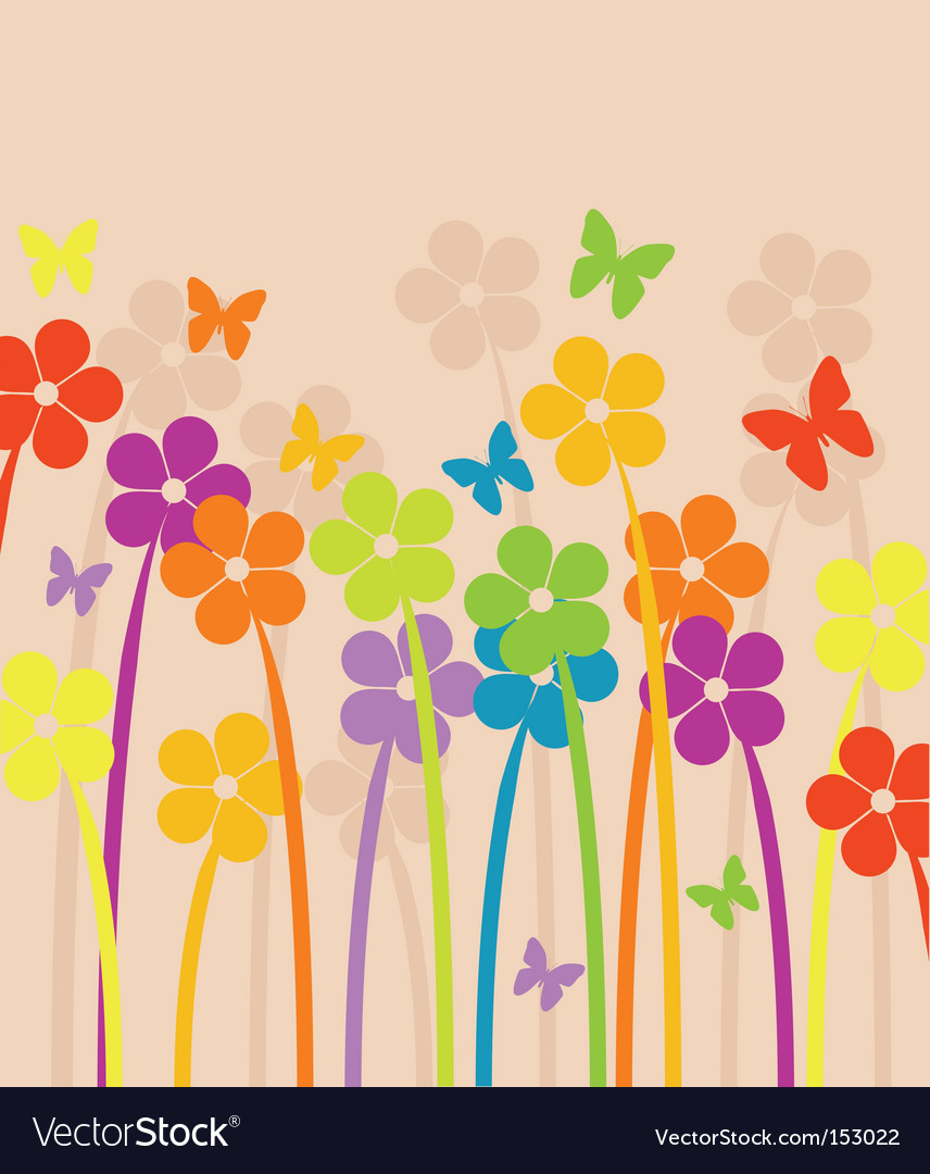 Spring meadow Royalty Free Vector Image - VectorStock