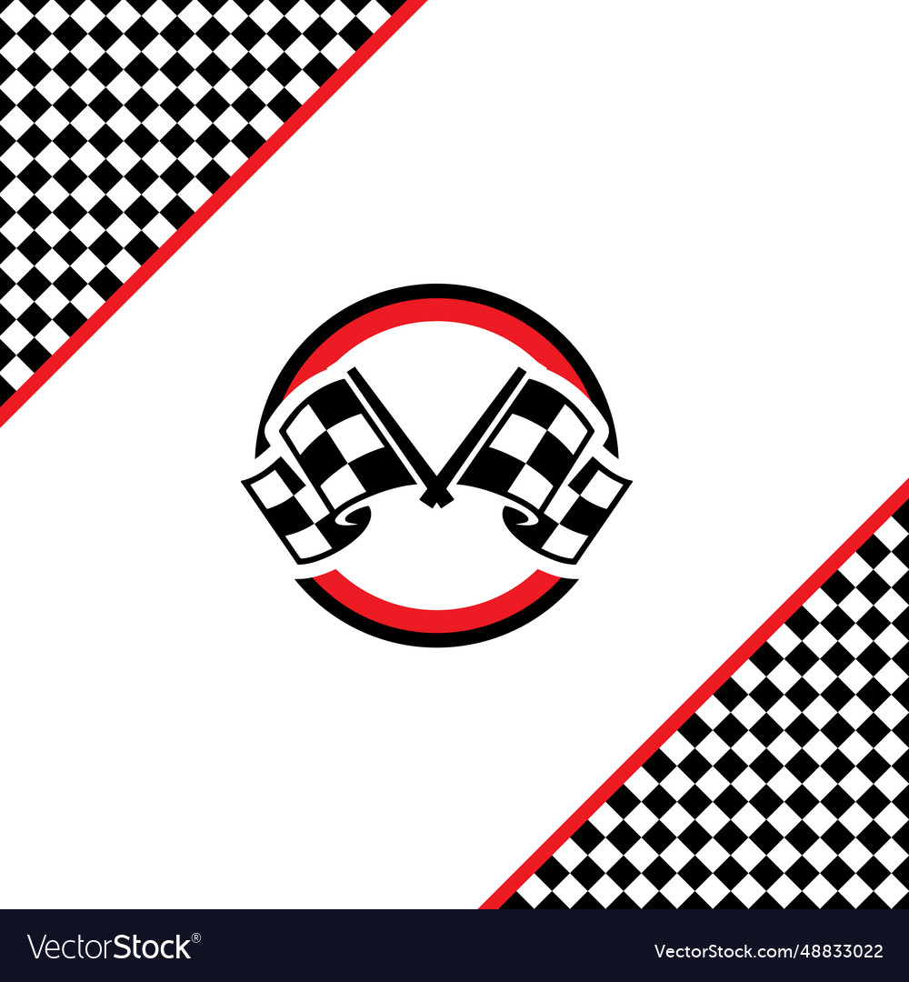 Two checkered racing linear diagonal Royalty Free Vector