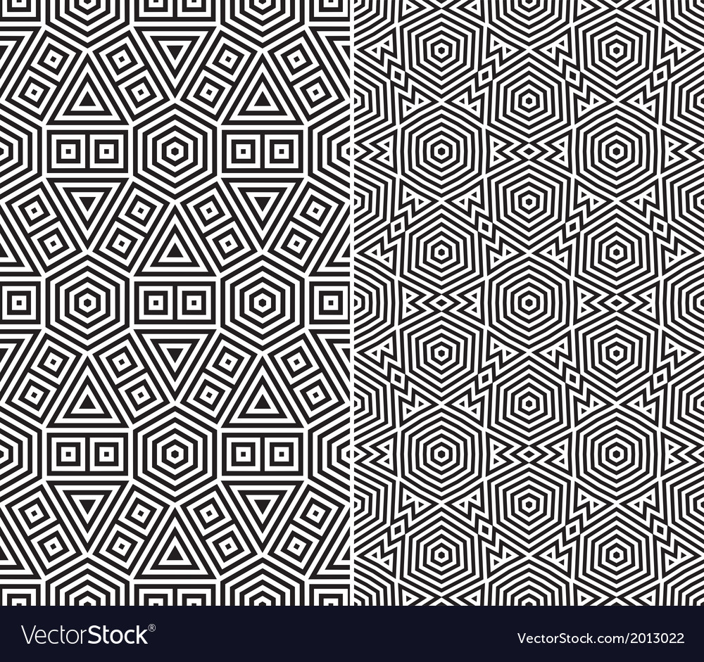 Two seamless patterns Royalty Free Vector Image