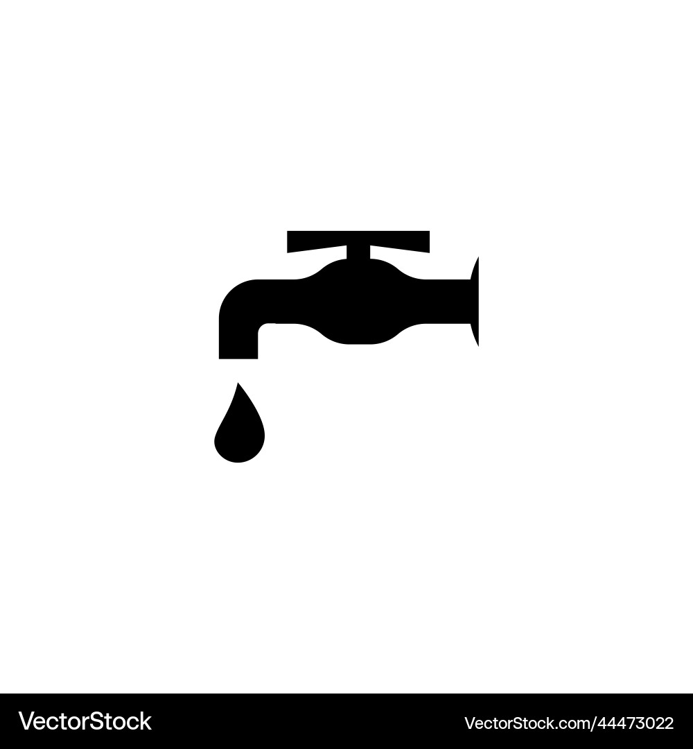 Water drops from faucet icon design Royalty Free Vector