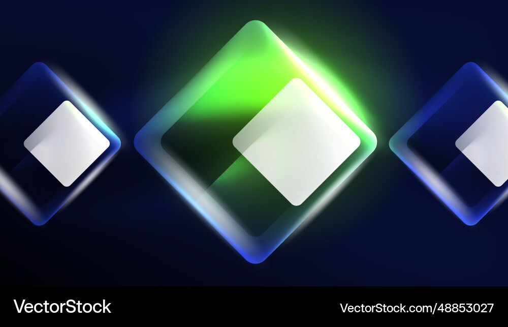 Abstract background landing page glass geometric Vector Image