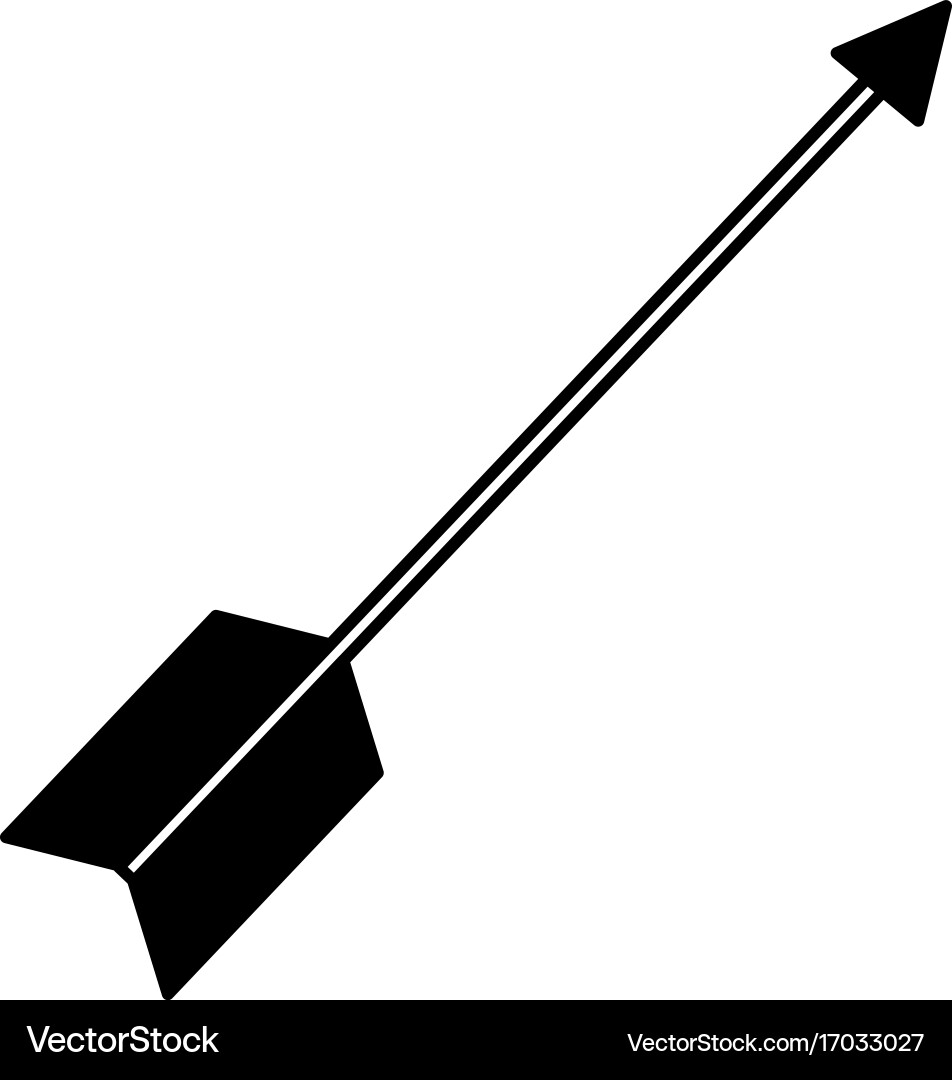 Arrow targeting exact business concept goal Vector Image