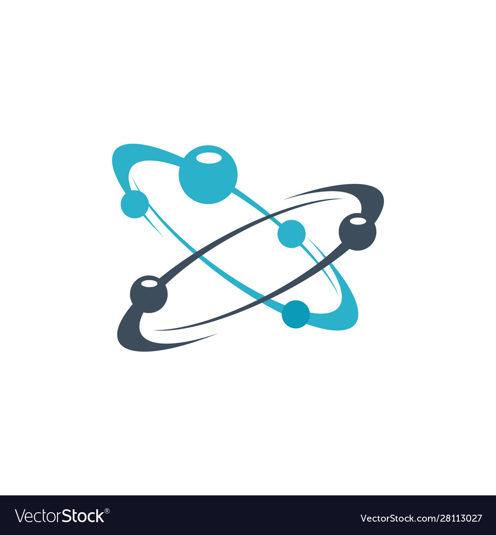 Atom logo design Royalty Free Vector Image - VectorStock
