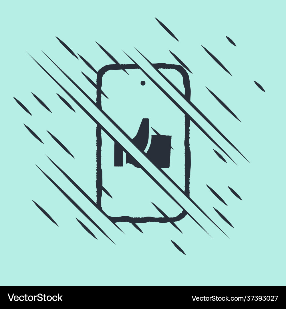 Black hand like icon isolated on green background Vector Image