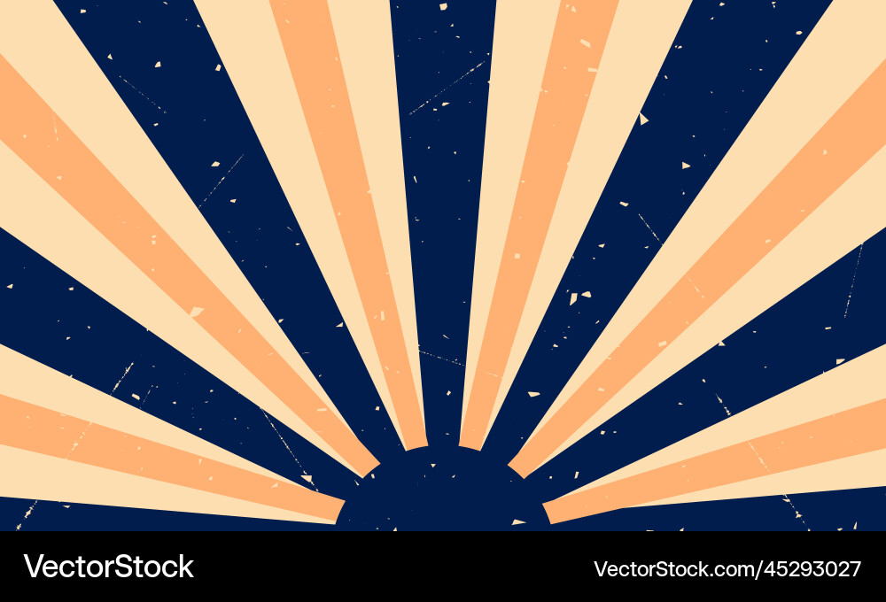 Blue and orange vintage background with lines Vector Image
