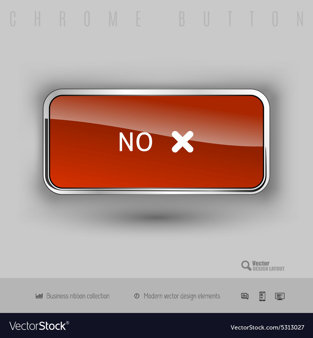 Chrome button with color plastic inside Royalty Free Vector