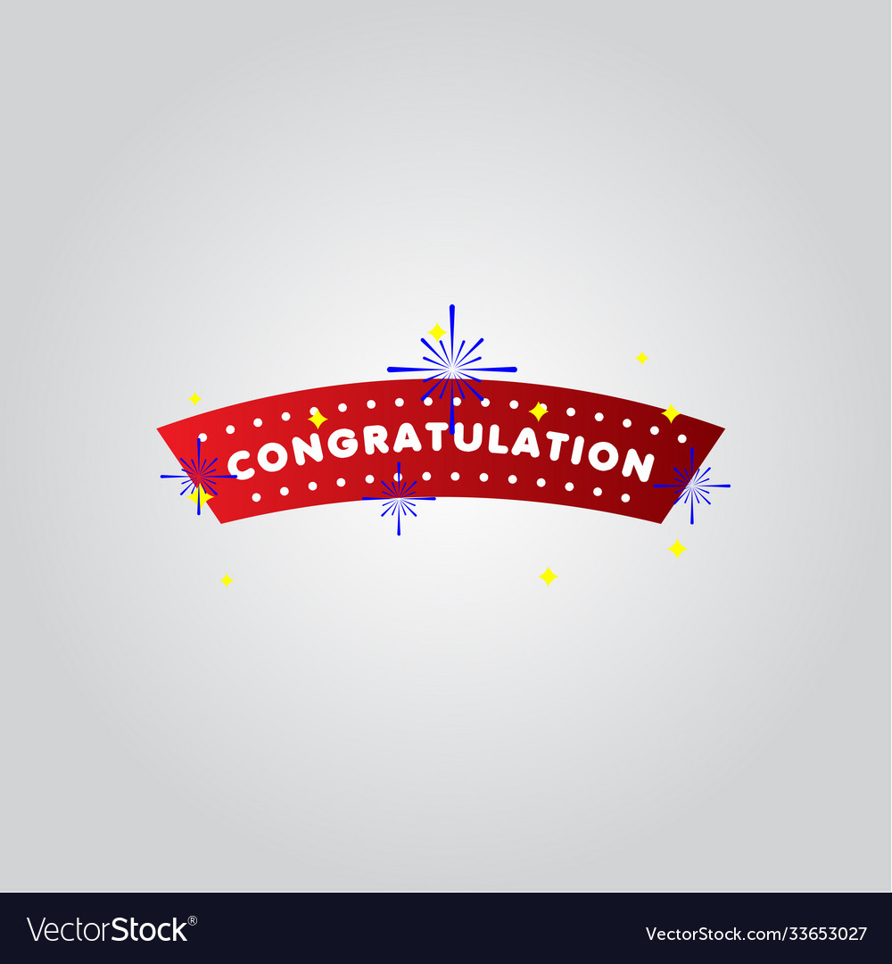 Congratulation template design Royalty Free Vector Image