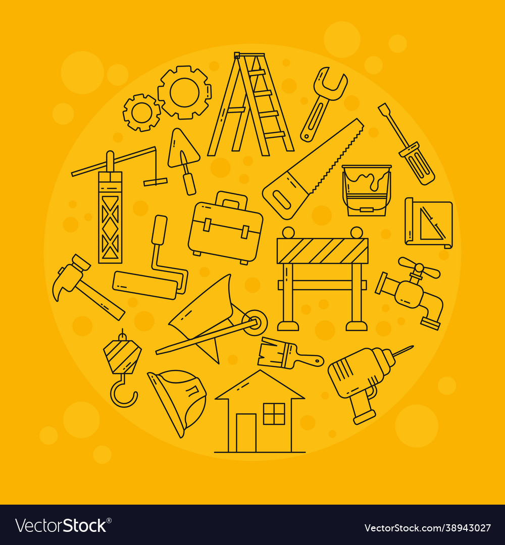 Construction tools design Royalty Free Vector Image