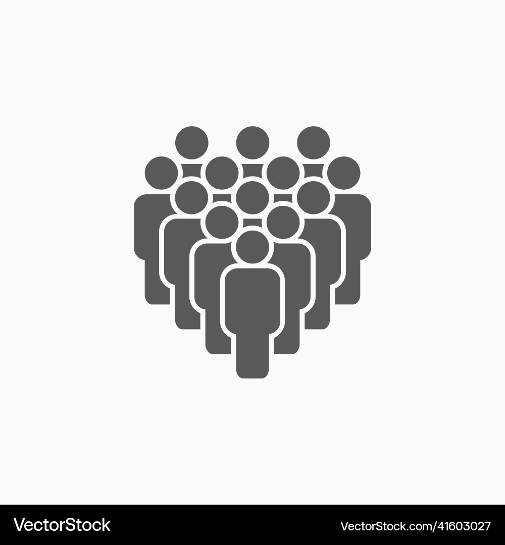 Crowd of people icon Royalty Free Vector Image