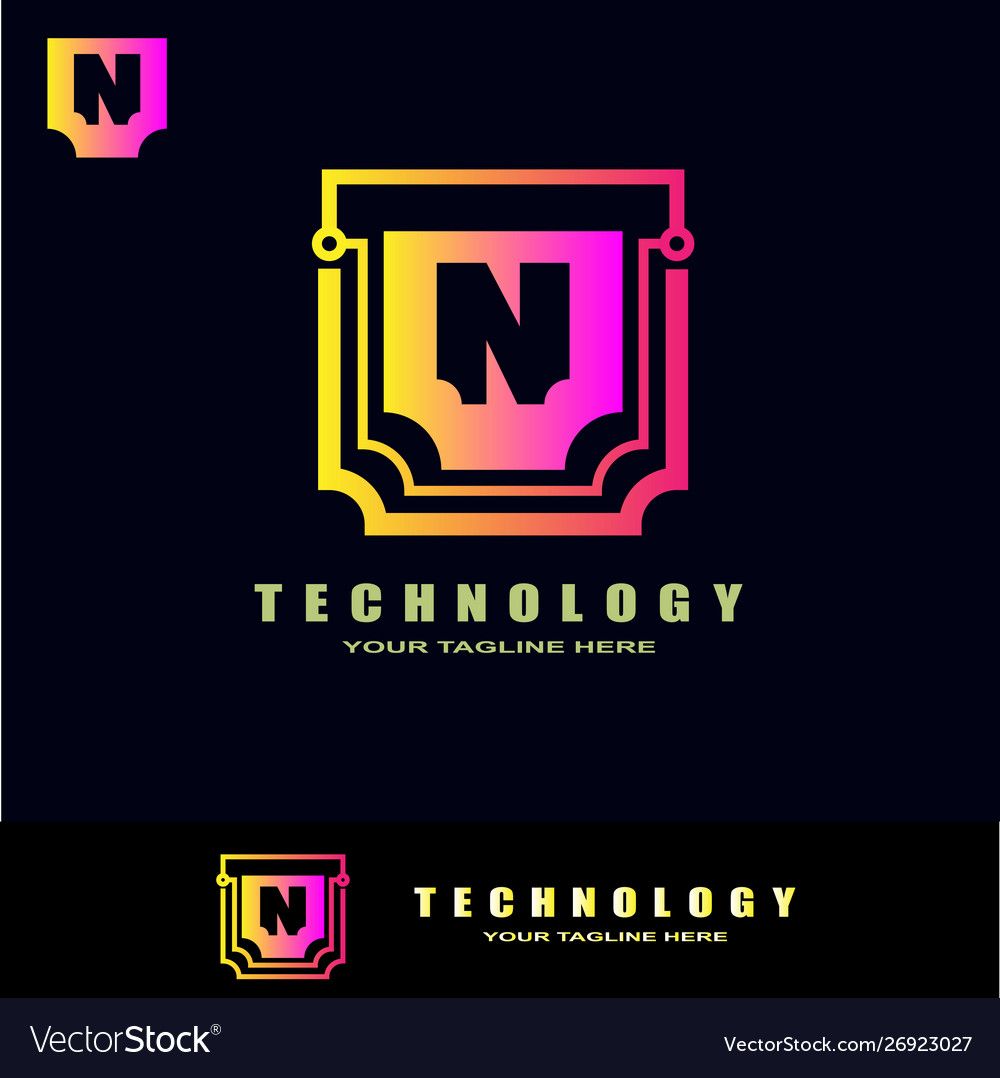 Future technology logos Royalty Free Vector Image