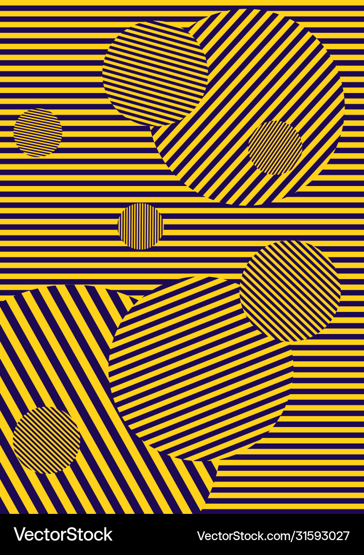 Geometric abstract stripes and circles colorful Vector Image