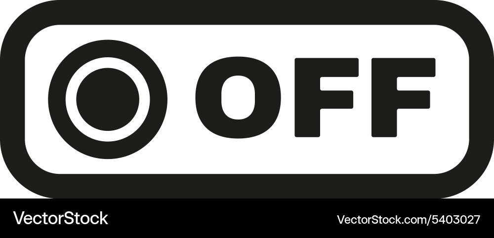 Off button icon switch symbol flat Royalty Free Vector Image