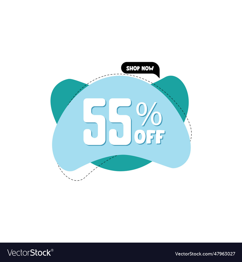 Sale 55 off banner design template Royalty Free Vector Image