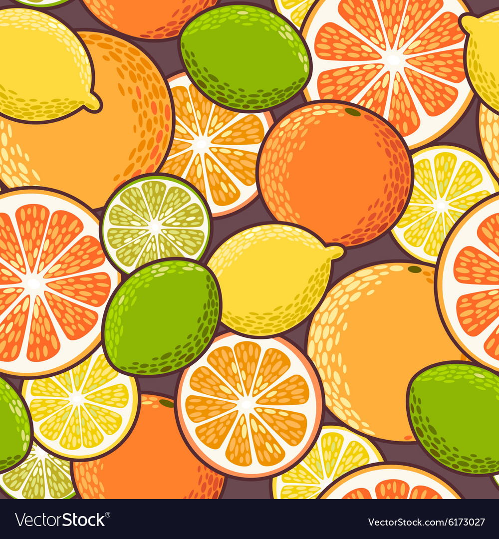 Seamless citrus Royalty Free Vector Image - VectorStock