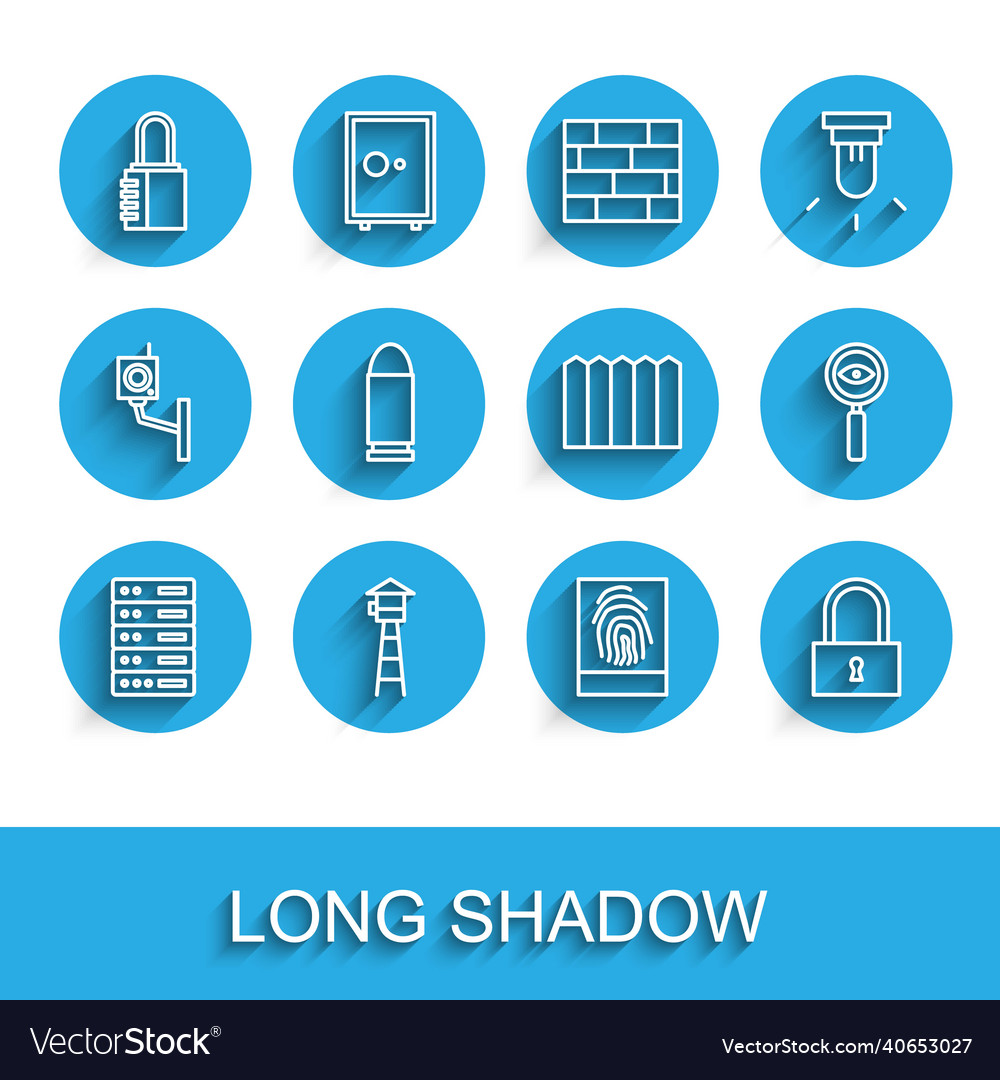 Set line server data web hosting watch tower Vector Image Set line server data web hosting watch tower Vector Image