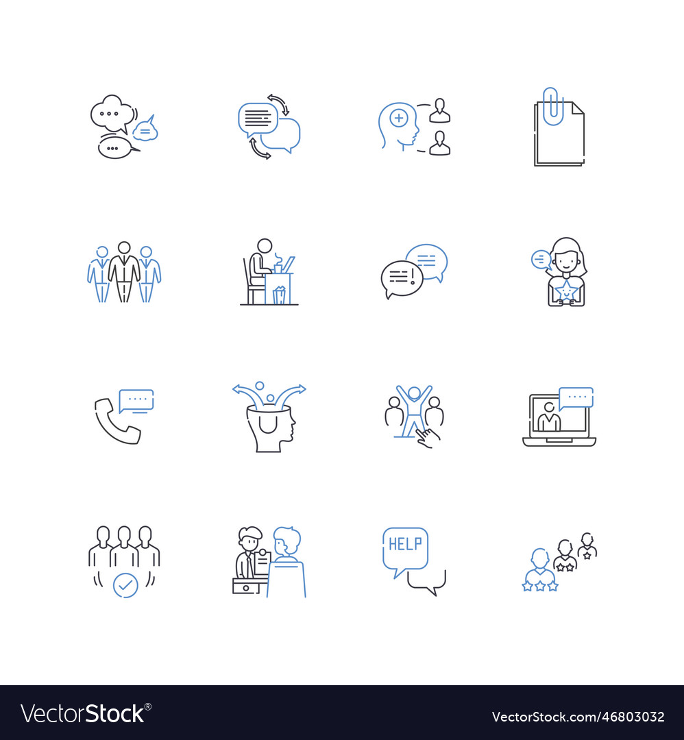 Algorithmic aid line icons collection automation Vector Image Algorithmic aid line icons collection automation Vector Image