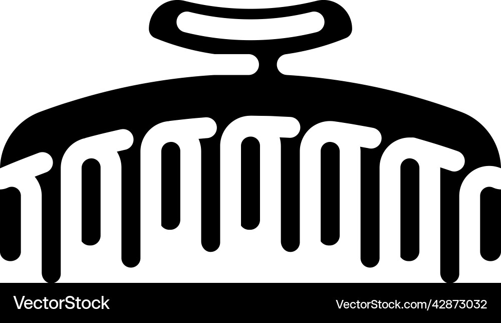 Clipping hair pin glyph icon Royalty Free Vector Image