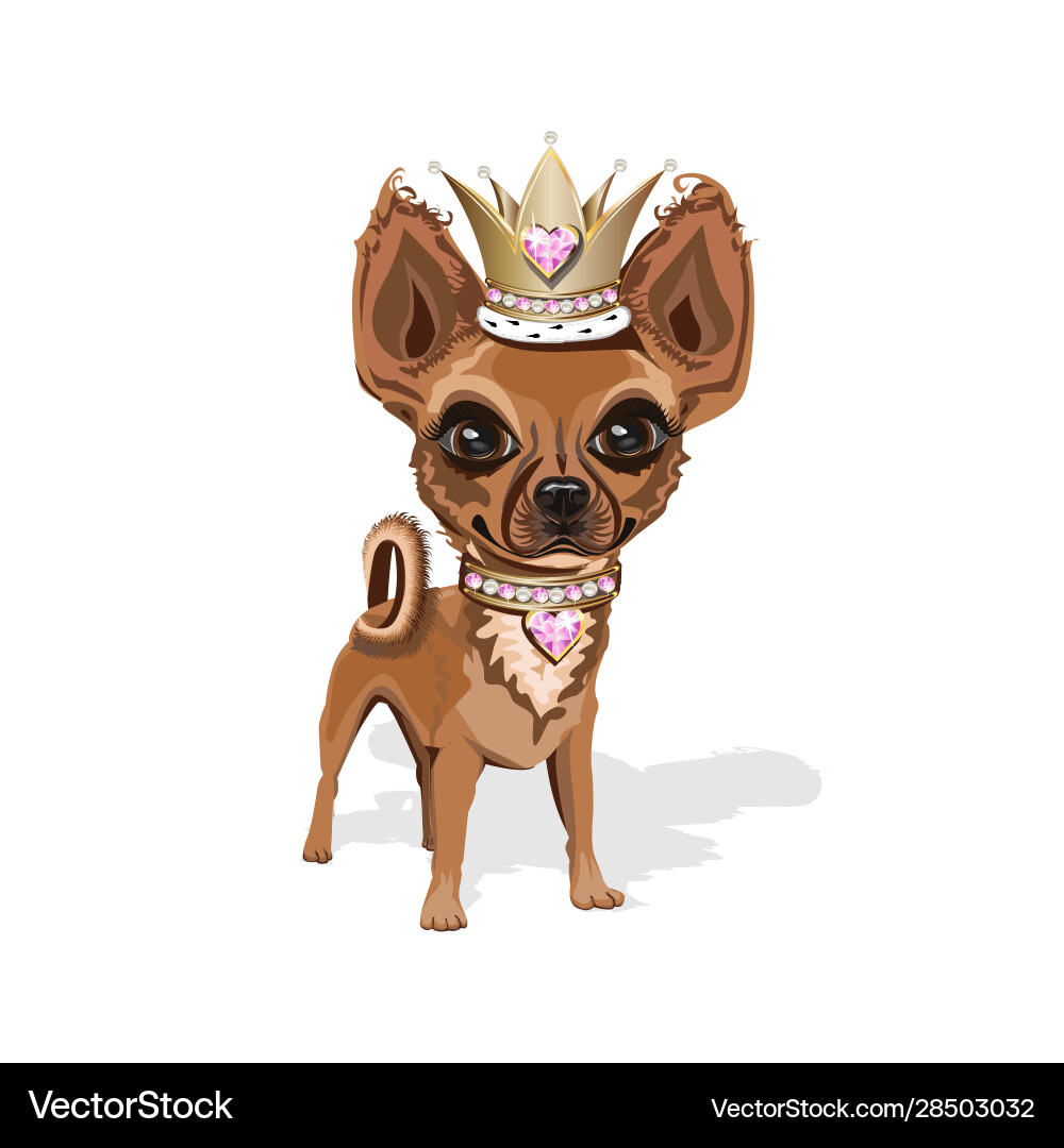 Little doggy princess Royalty Free Vector Image