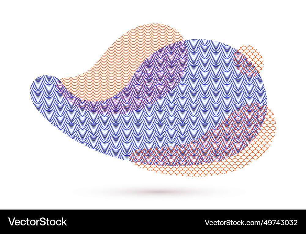 Oriental japanese style abstract fluid flow Vector Image