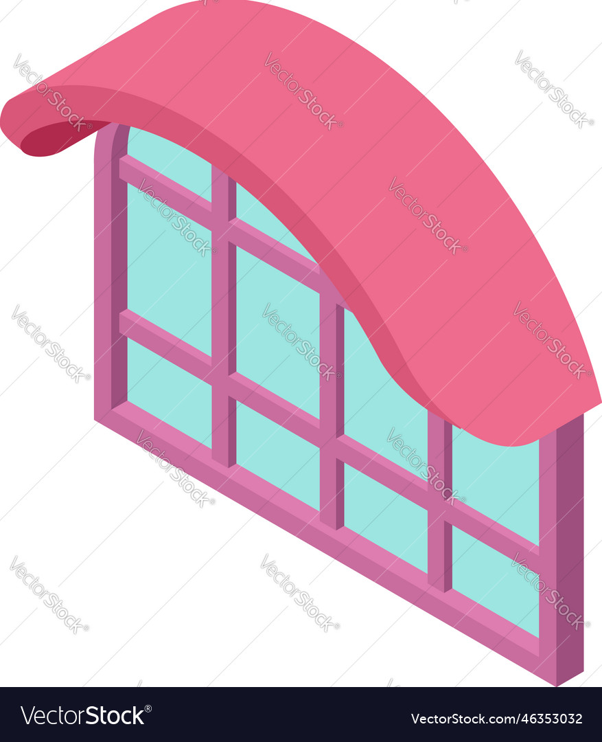 Panoramic window icon isometric external Vector Image