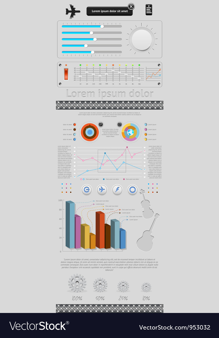 Set of elements infographics and icons Royalty Free Vector