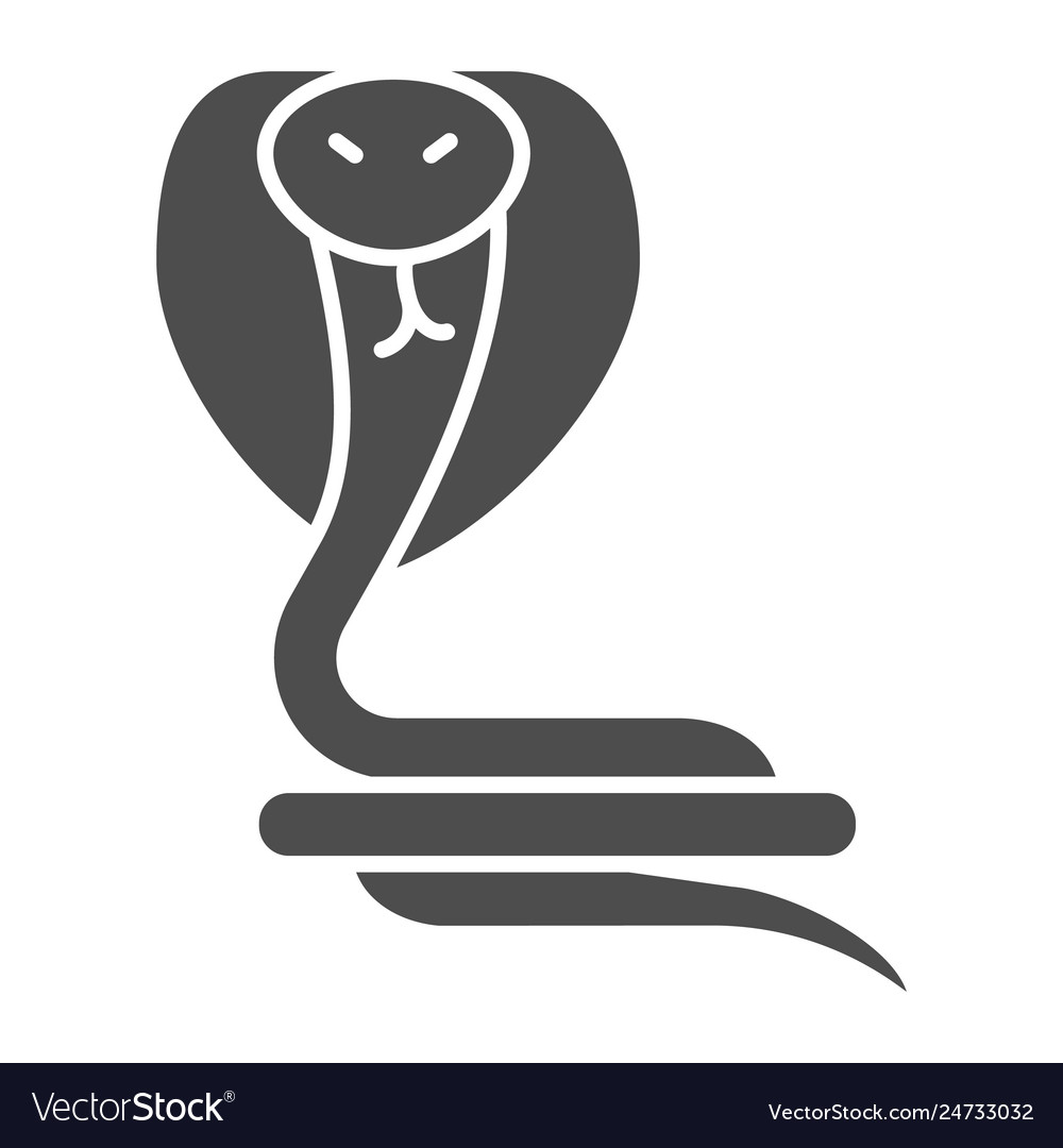 Snake solid icon reptile Royalty Free Vector Image