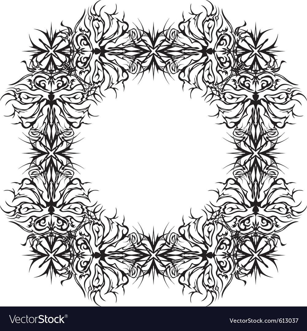 Abstract pattern frame contour Royalty Free Vector Image