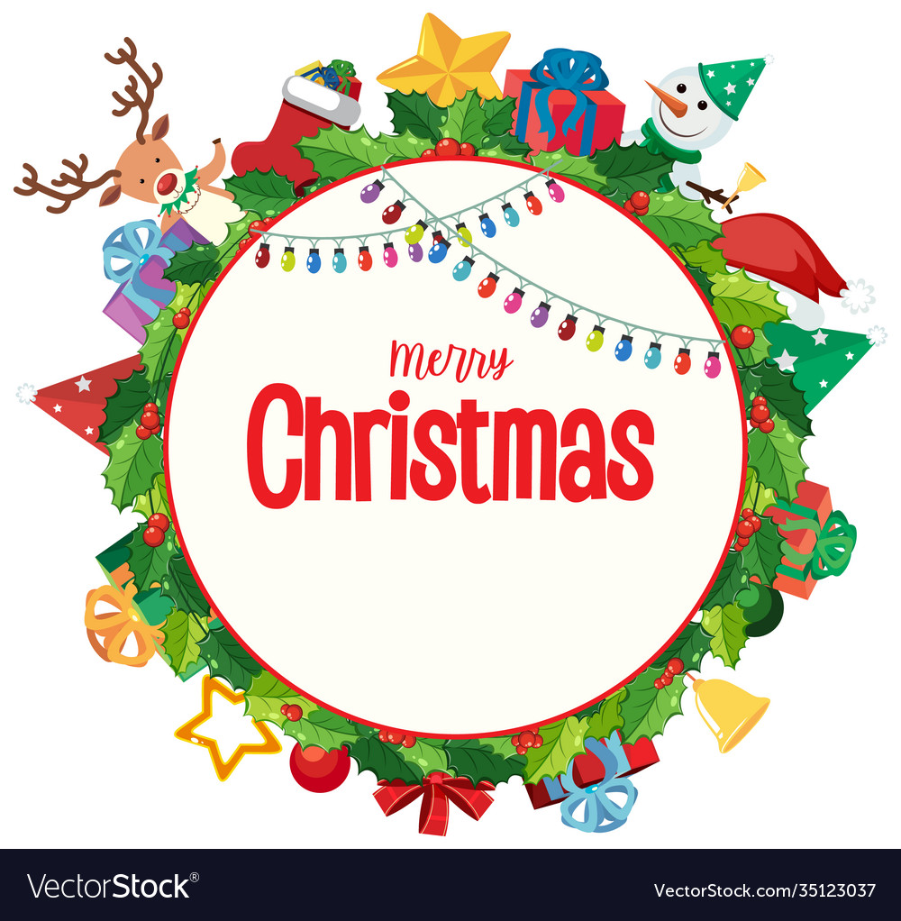 Blank merry christmas card template Royalty Free Vector Blank merry christmas card template Royalty Free Vector