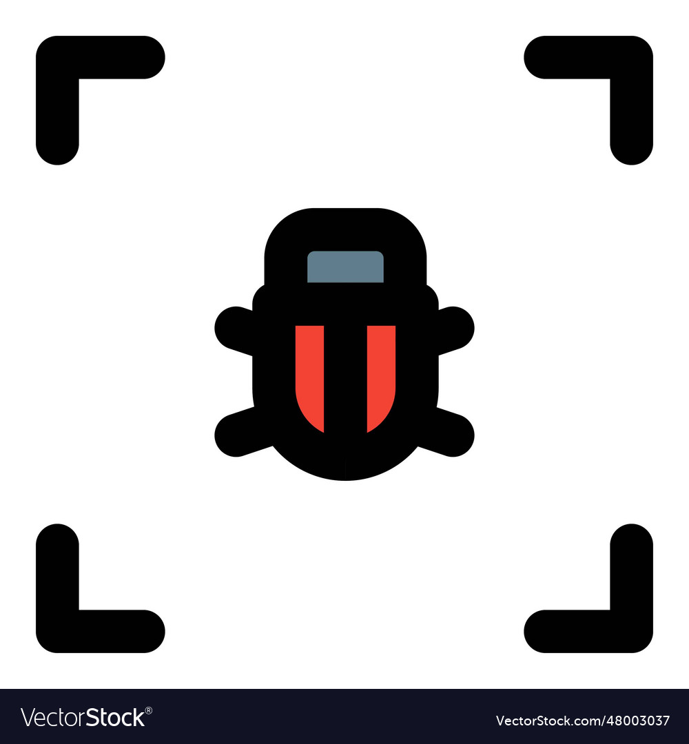 Bug scanning software for system security Vector Image