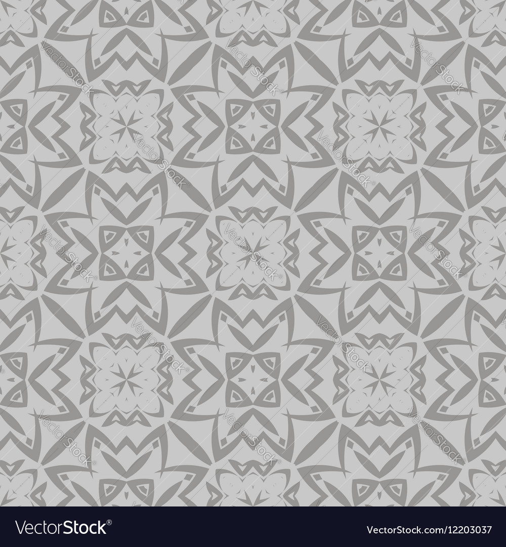 Grey ornamental seamless line pattern Royalty Free Vector
