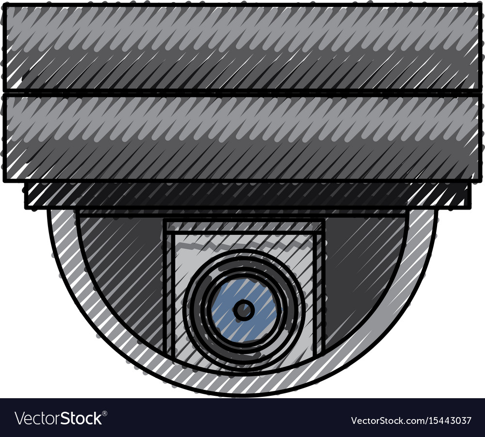 Isolated security camera Royalty Free Vector Image