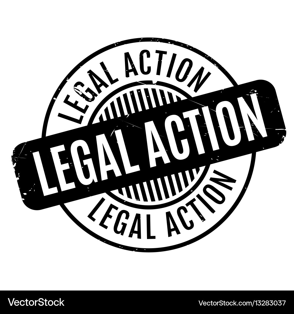 Legal action rubber stamp Royalty Free Vector Image
