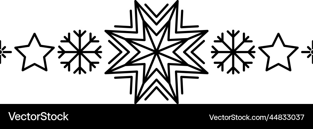 Snowflake frame element winter Royalty Free Vector Image