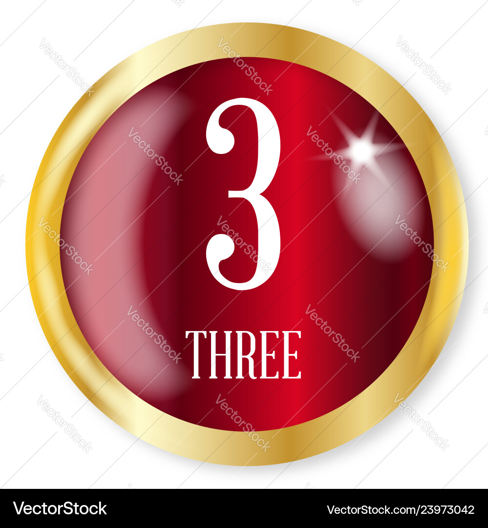 3 for three Royalty Free Vector Image - VectorStock