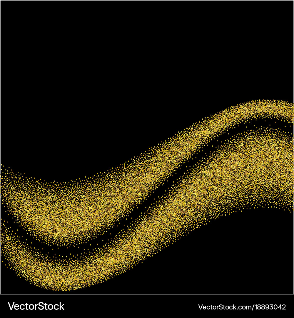 Abstract gold waves design shiny golden moving Vector Image